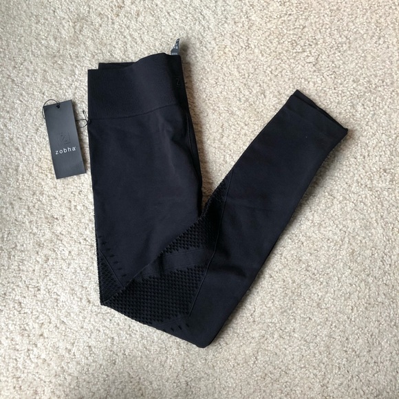 Zobha | Pants & Jumpsuits | Zobha Black Perforated Leggings | Poshmark
